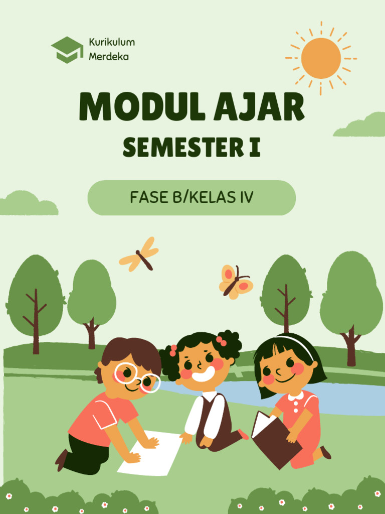 Hijau Ilustrasi Sampul Modul Ajar Pembelajaran Siswa Pdf