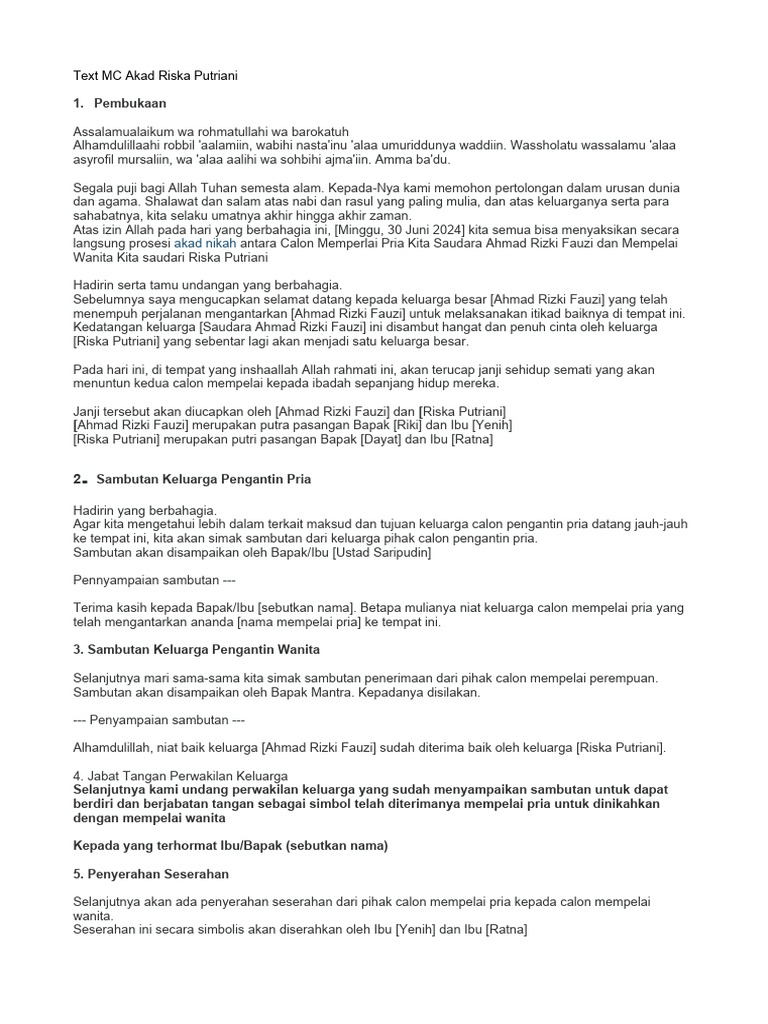 Teks Akad + Sungkeman | PDF | Kajian Bahasa Asing