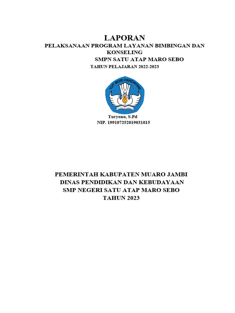 Laporan Pelaksanaan Program Layanan BK SMP Satu Atap Maro Sebo 2024 | PDF | Bisnis