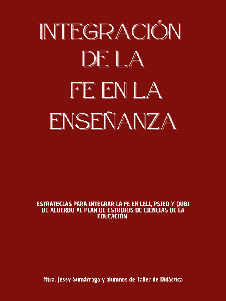 Integración de La Fe en La Enseñanza | PDF | Oración | Biblia
