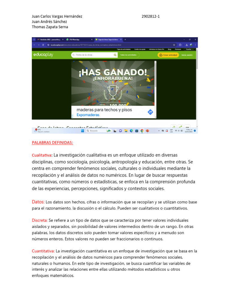 Esta Di Stica | PDF | Datos | Mediana