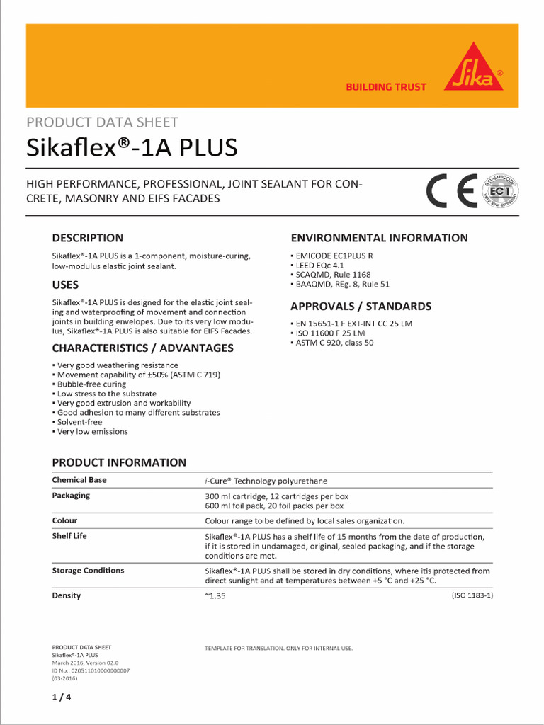 Sikaflex 1a PLUS | PDF