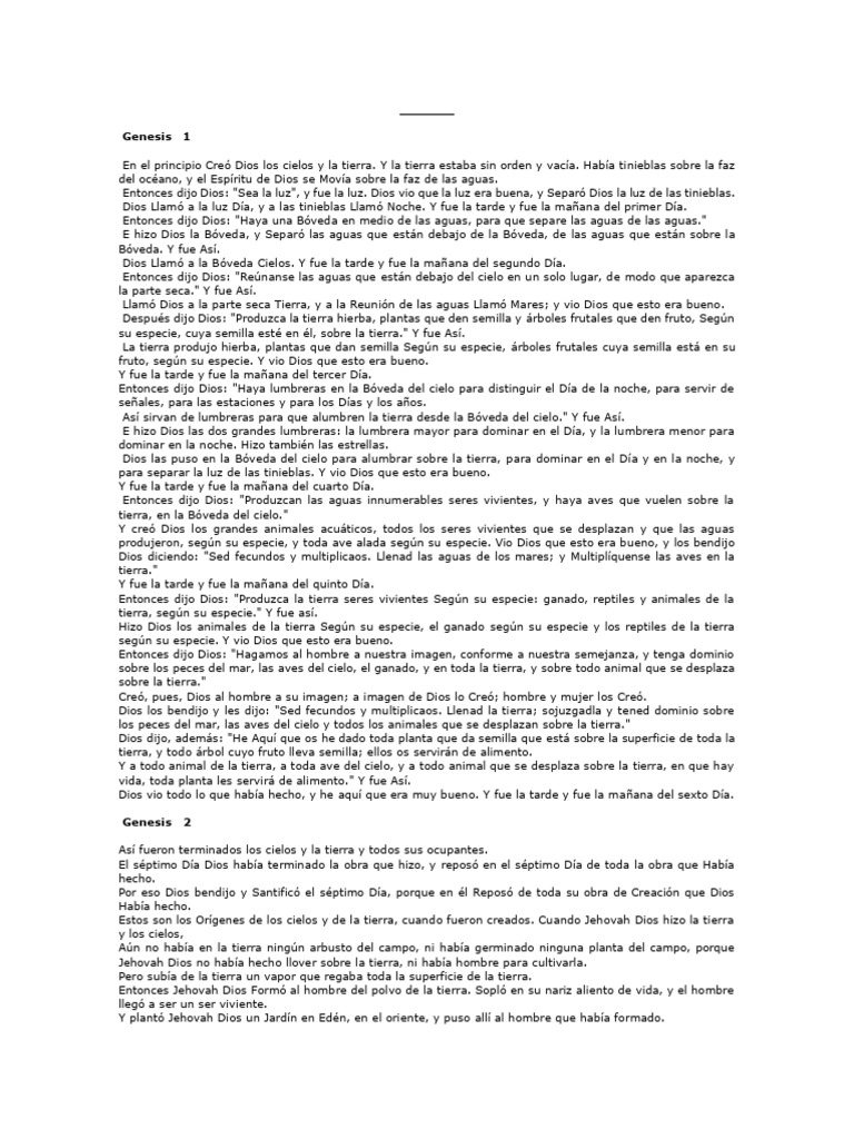 Genesis 1-2-3 | PDF | Jardín del Edén