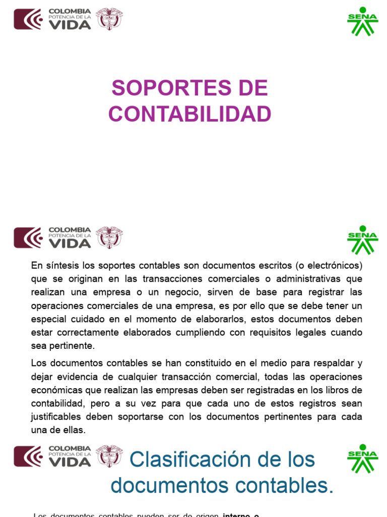 Presentación Soportes Contables | PDF | Cheque | Contabilidad