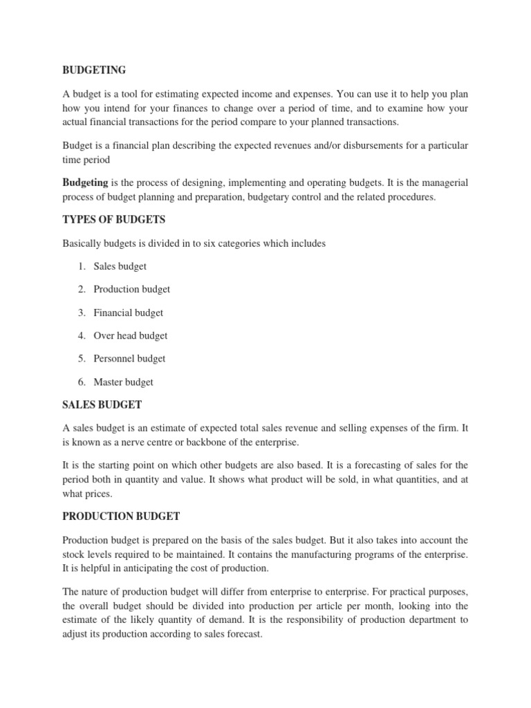 BUDGETING_LN | PDF | Budget | Expense