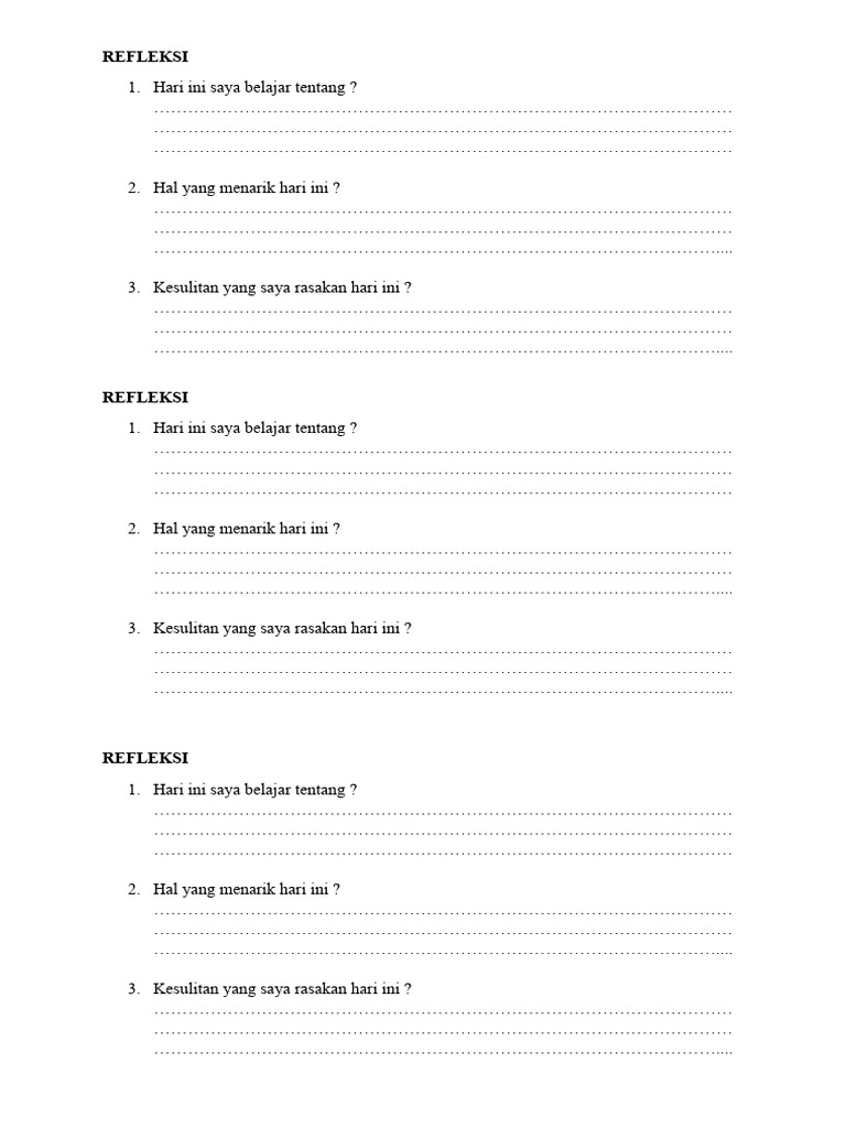 REFLEKSI | PDF