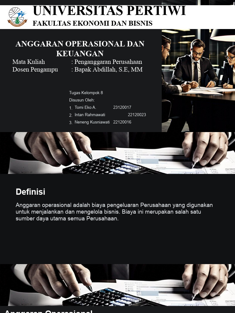 Kel 8 - Anggaran Operasional Dan Keuangan | PDF