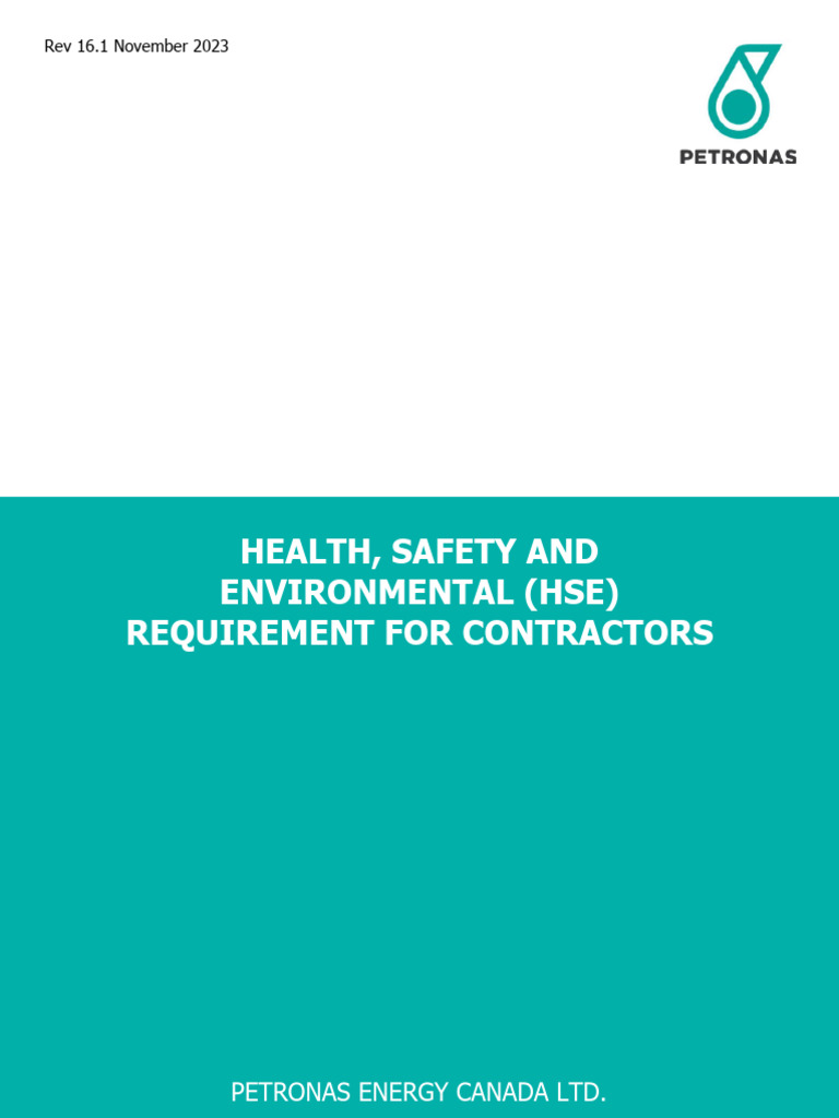 HSE Requirements for Contractors at PETRONAS | PDF | Harassment | Safety