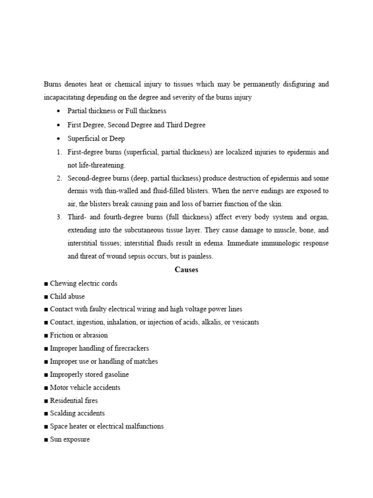 Burns | PDF | Burn | Clinical Medicine