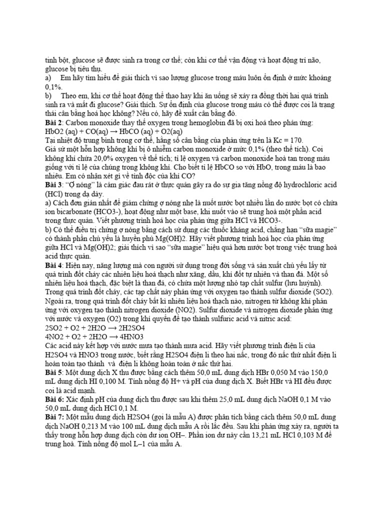BÀI TẬP BỒI DƯỠNG HSG 11 | PDF