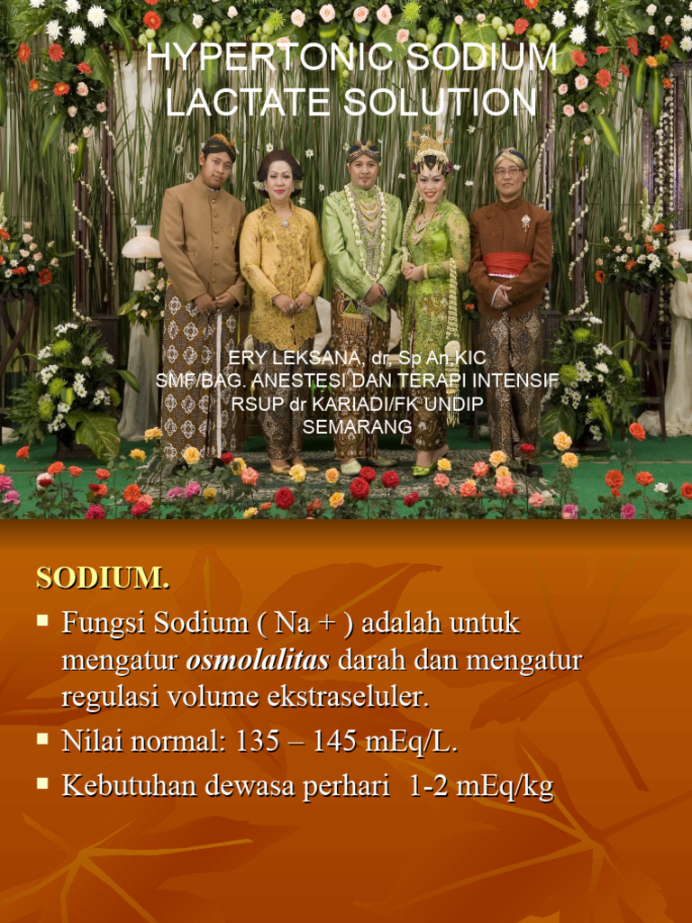 HYPERTONIC SODIUM LACTATE SOLUTION | PDF