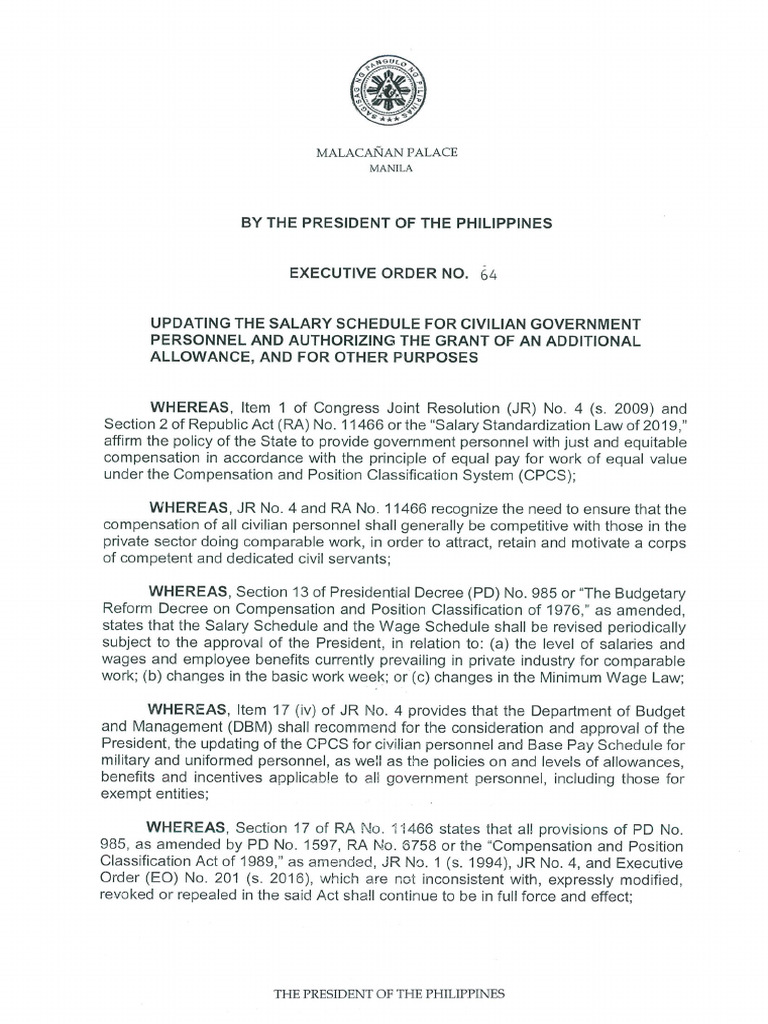 Executive Order No. 64 | PDF