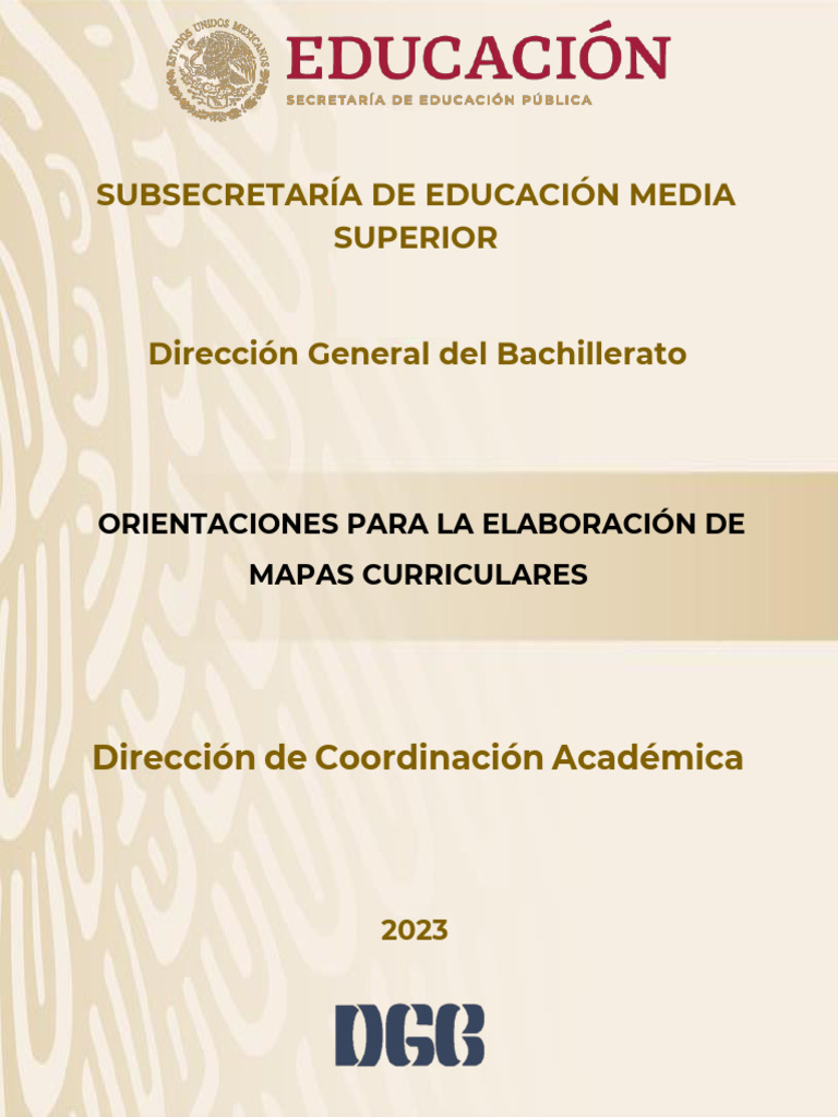 Orientaciones para Mapas Curriculares 2023 | PDF | Plan de estudios