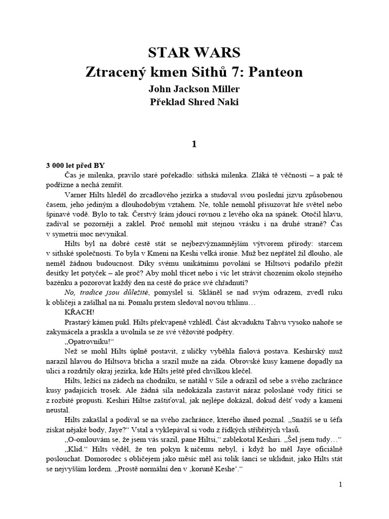 08 Ztracený Kmen Sithů - Panteon 3000 BBY | PDF