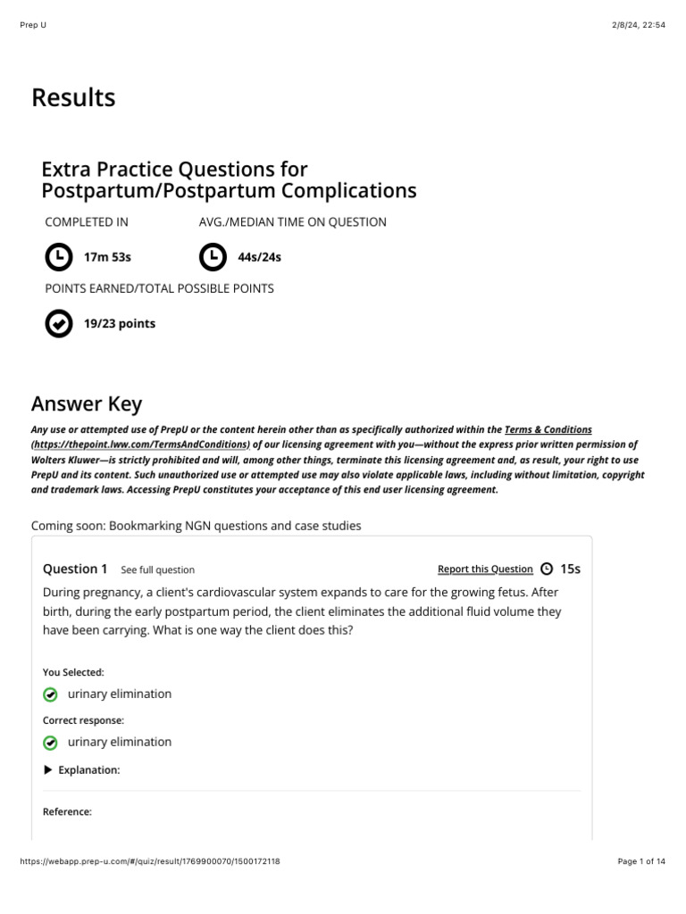 Extra Practice Questions - PostPartum Prep U | PDF | Breastfeeding | Childbirth