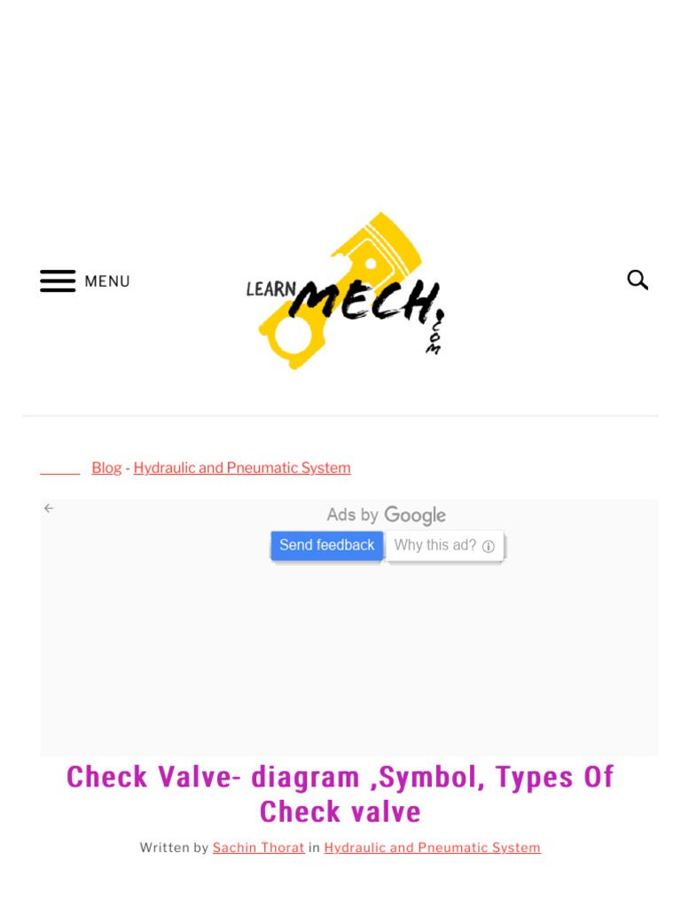 Check Valve - Diagram, Symbol, Types of Check Valve | PDF | Valve | Gas ...