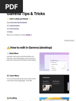 Gamma Tips and Tricks Guide | PDF | Page Layout | Artificial Intelligence