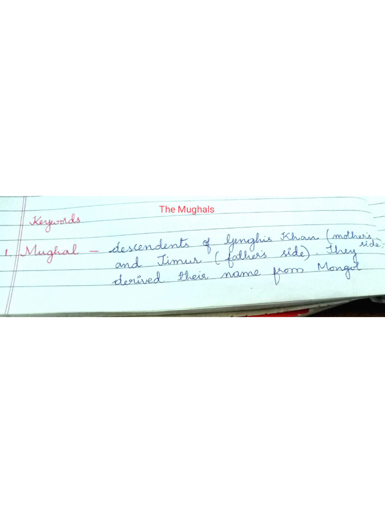 The Mughals Notes | PDF