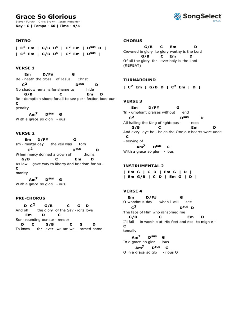 Grace So Glorious-chords-G | PDF | Musicology