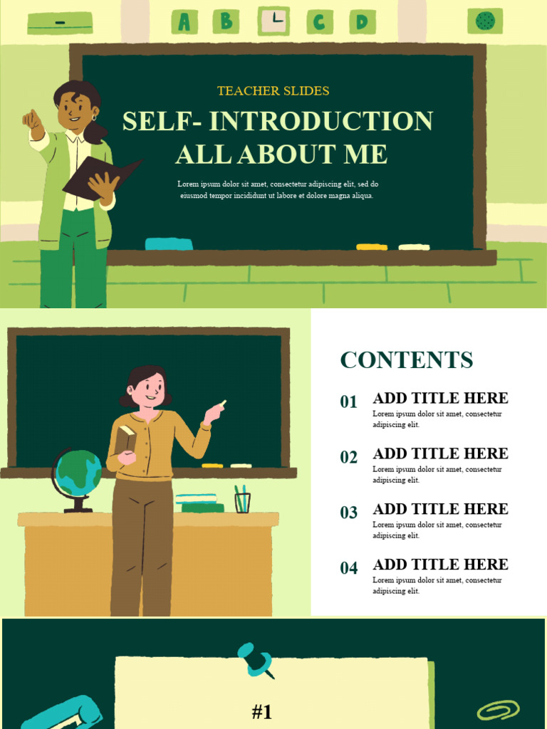 Teacher Self Introduction All About Me Teacher Slides | PDF