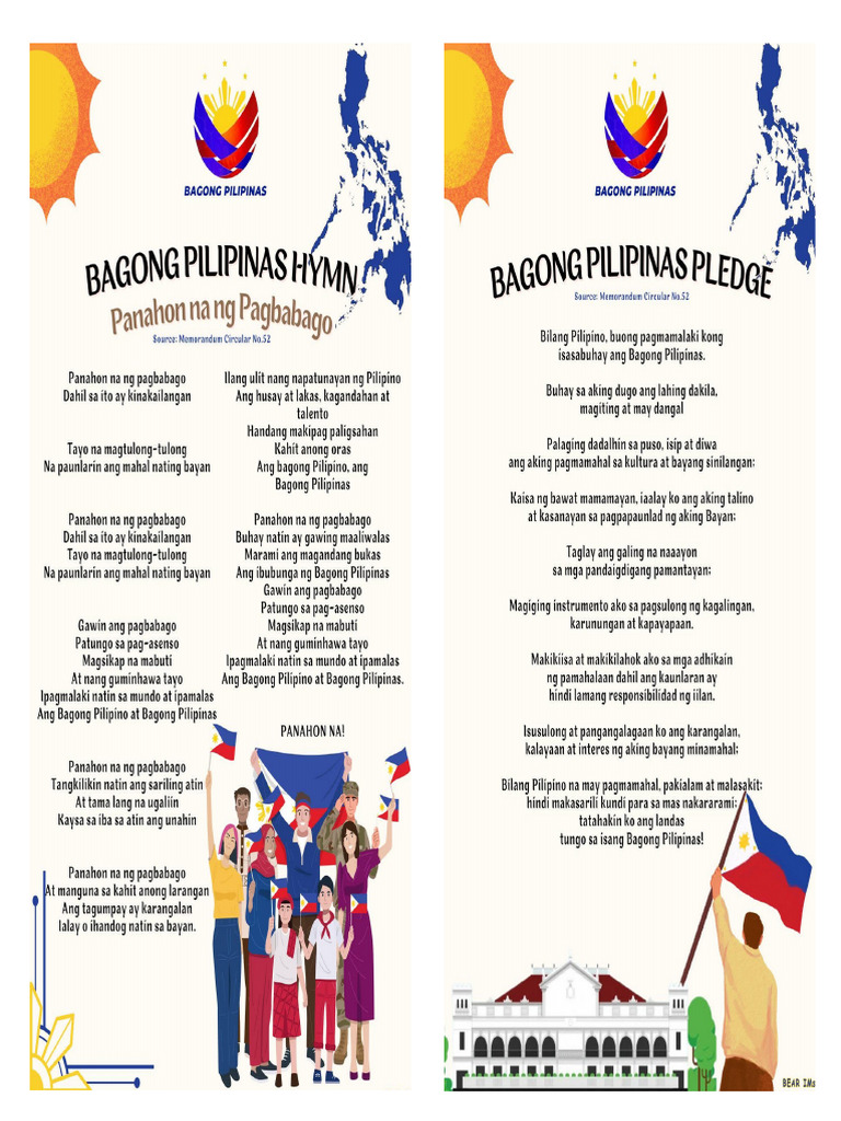 Bagong Pilipinas Hymn & Pledge | PDF
