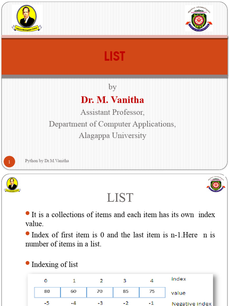 Python List | PDF | Function (Mathematics) | Python (Programming Language) Python List | PDF | Function (Mathematics) | Python (Programming Language)