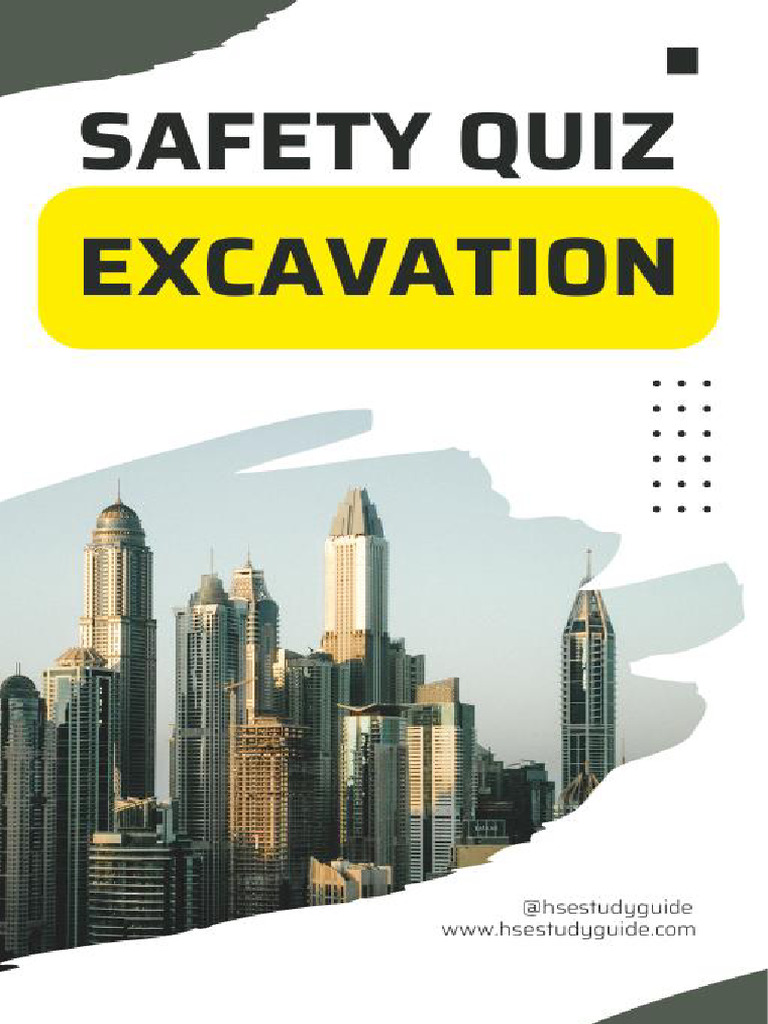 Excavation Safety Quiz Ok | PDF | Occupational Safety And Health | Safety Excavation Safety Quiz Ok | PDF | Occupational Safety And Health | Safety