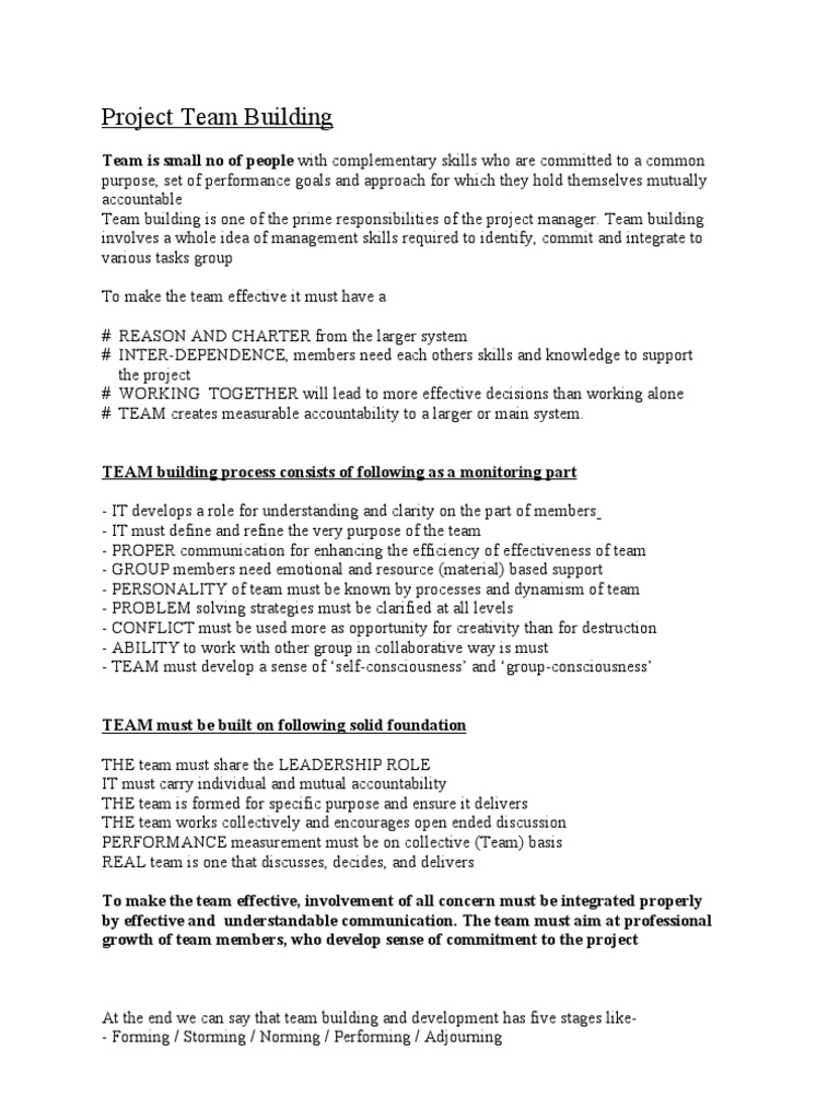 Project Team Building | Team Building | Leadership | Free 30-day Trial ...