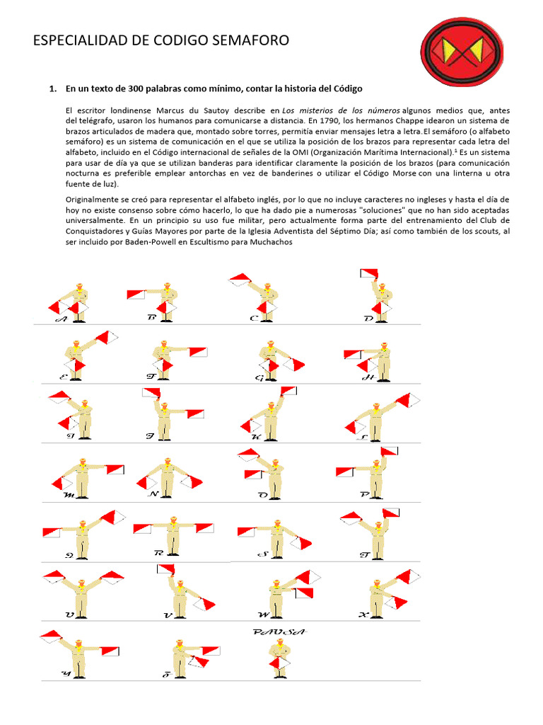 Especialidad de Codigo Semaforo: 1. en Un Texto de 300 Palabras Como ...
