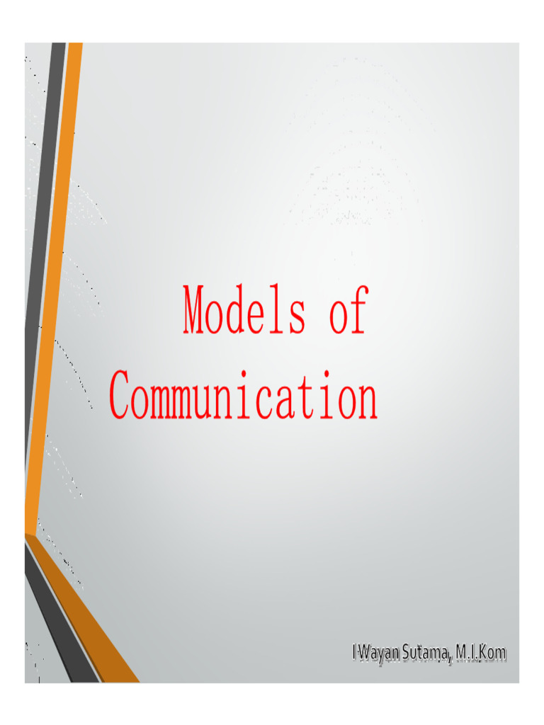 P Model Komunikasi | PDF | Communication | Psychological Concepts