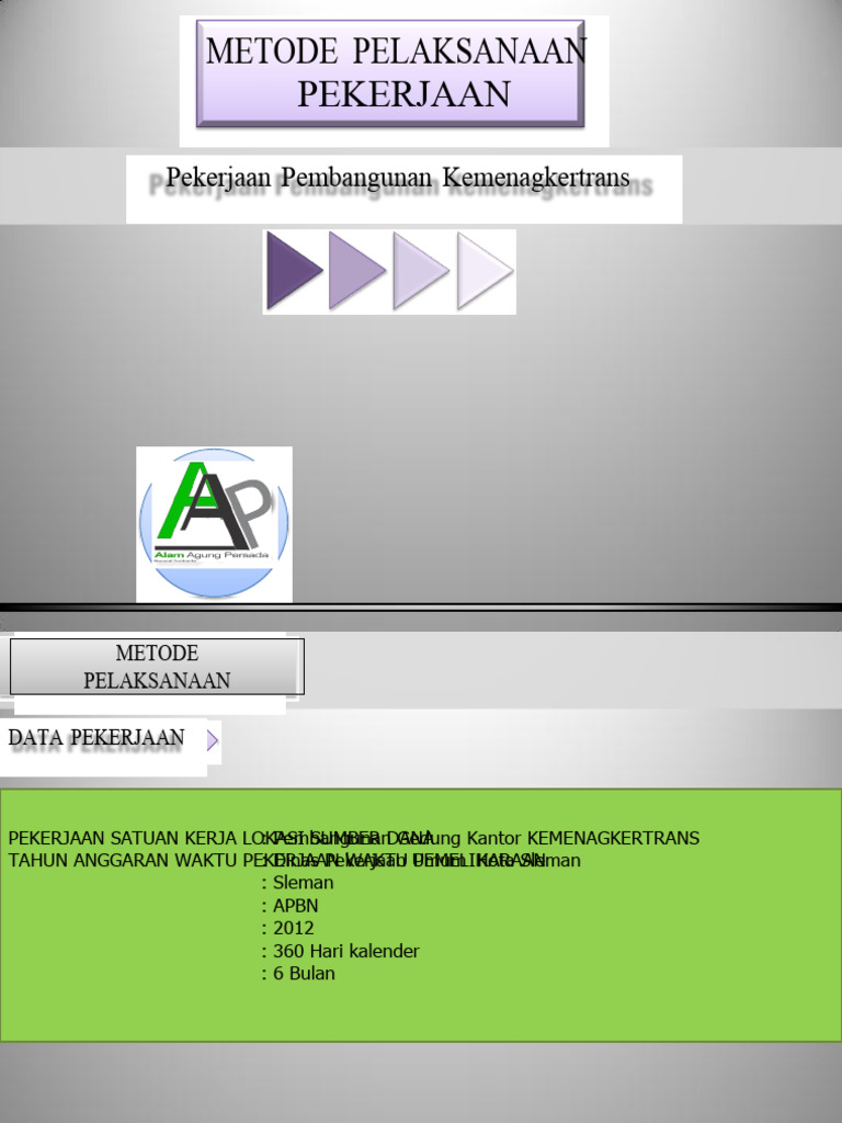 Contoh Metode Pelaksanaan Proyek | PDF | Griya & Taman | Sains & Matematika