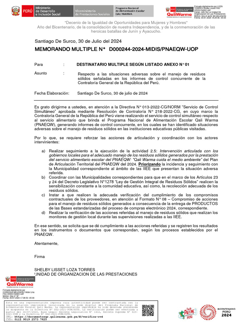 Memorando Multiple-000244-2024-Uop | PDF