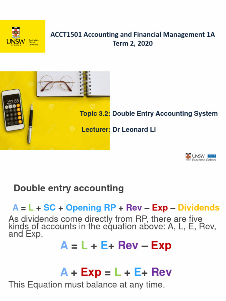 3 2 Double Entry Accounting System Pdf Debits And Credits