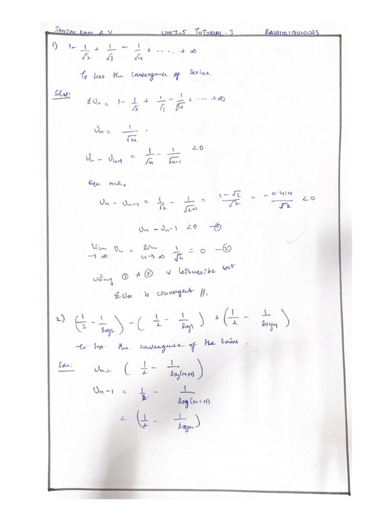 Unit - 5 Tutorial 3 | PDF
