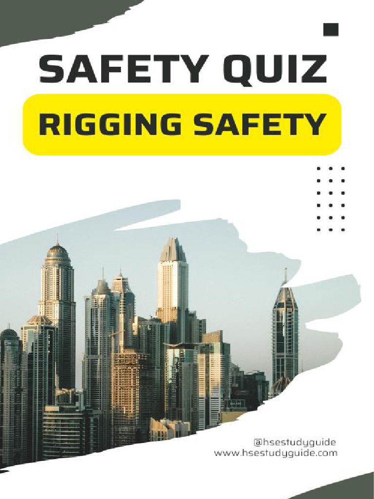 Rigging Safety Quiz Ok | PDF | Crane (Machine) | Forklift