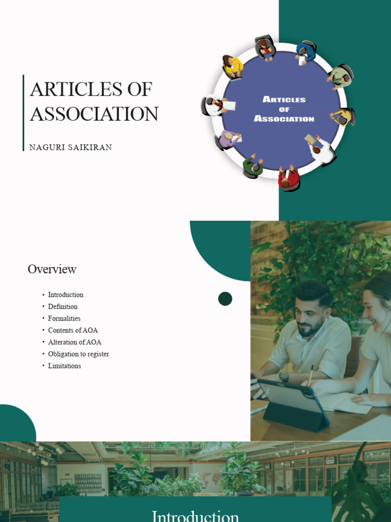Articles of Association - Naguri Saikiran | PDF | Articles Of Association | Justice