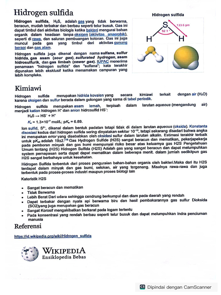 Tentang H2S Dan Bahayanya | PDF