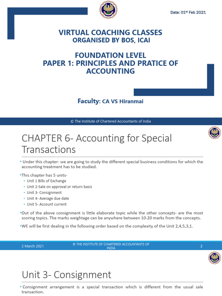 Chap 6 Unit 3 Consignment | PDF | Debits And Credits | Expense