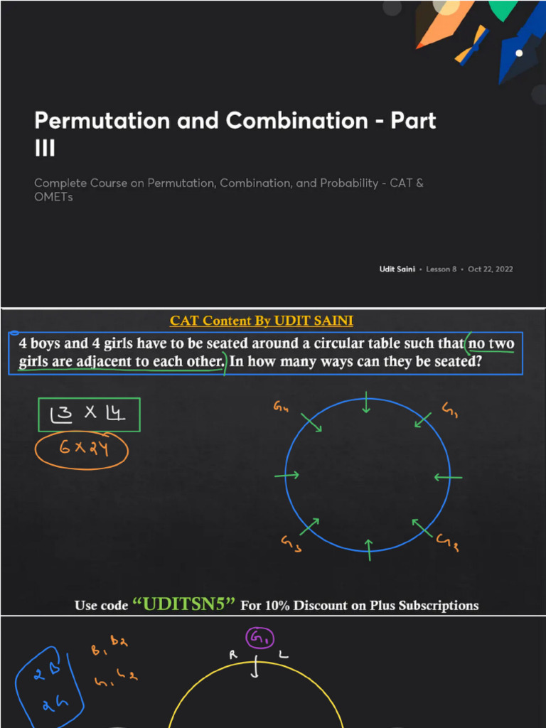 Permutation and Combination Part III With Anno | PDF
