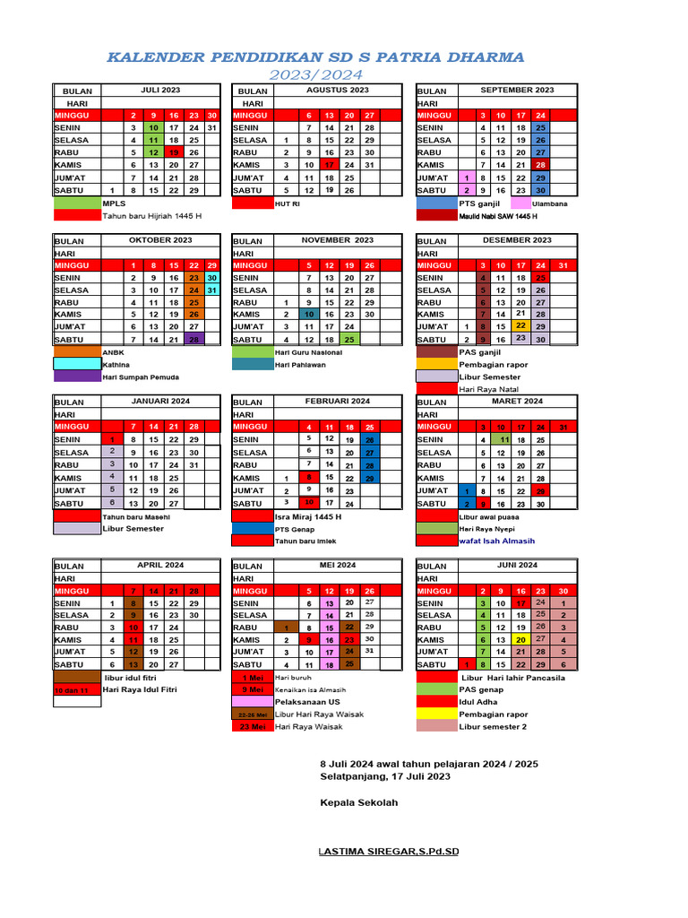Kalender Pendidikan Terbaru | PDF