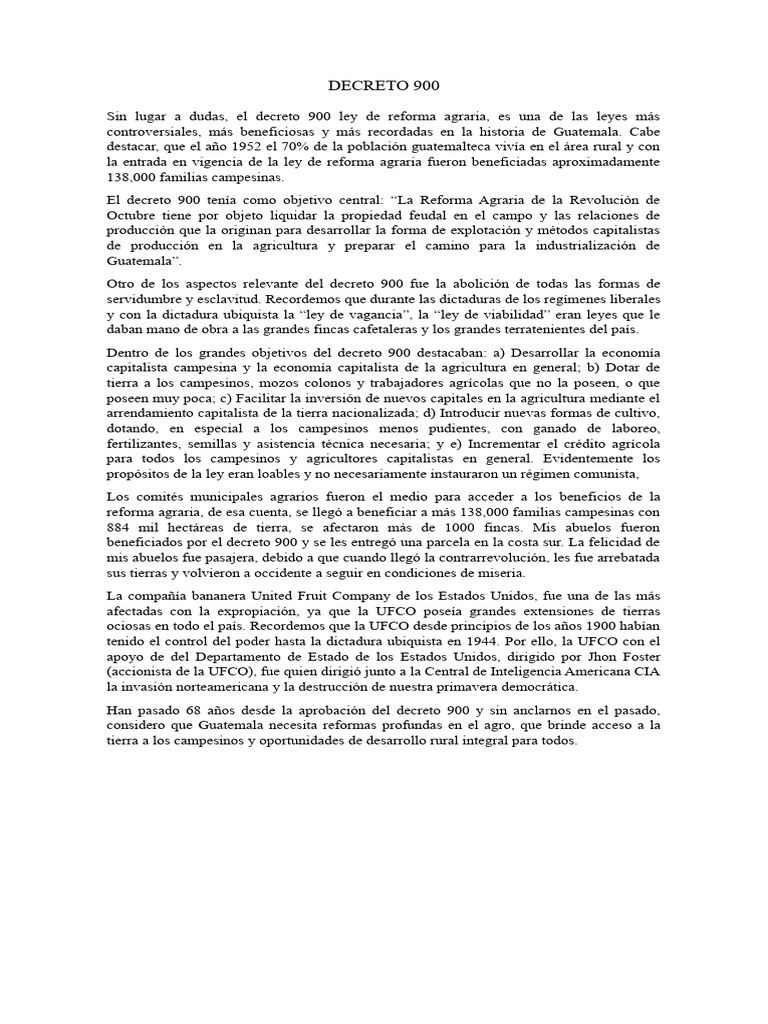 Decreto 900 Astrid | PDF | Agricultura | Reforma agraria
