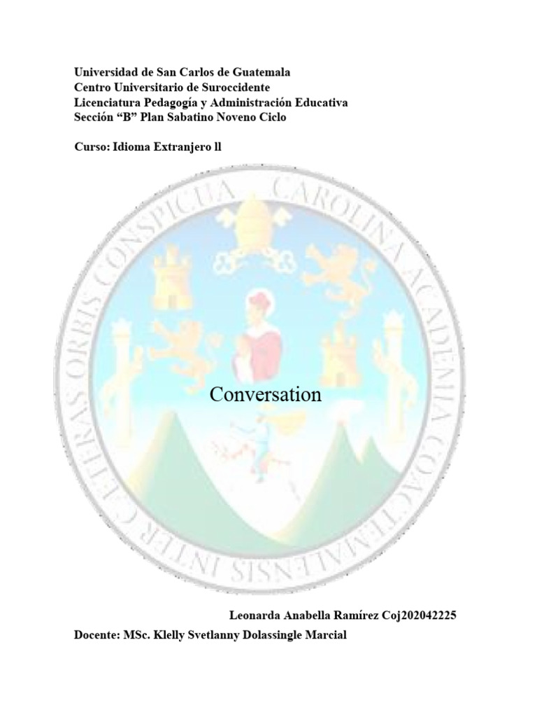 Diálogo en Inglés para Estudiantes | PDF