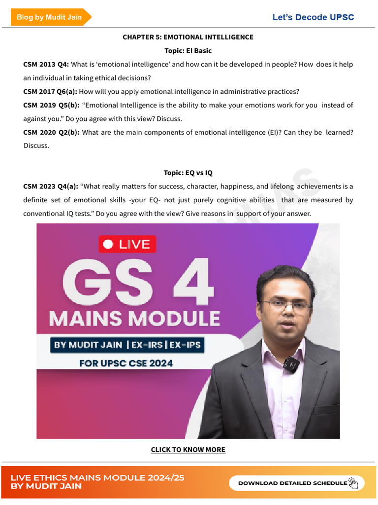 (Ch-5) Ethics 2013-2023 PYQ Topicwise Segregation (Final) | PDF