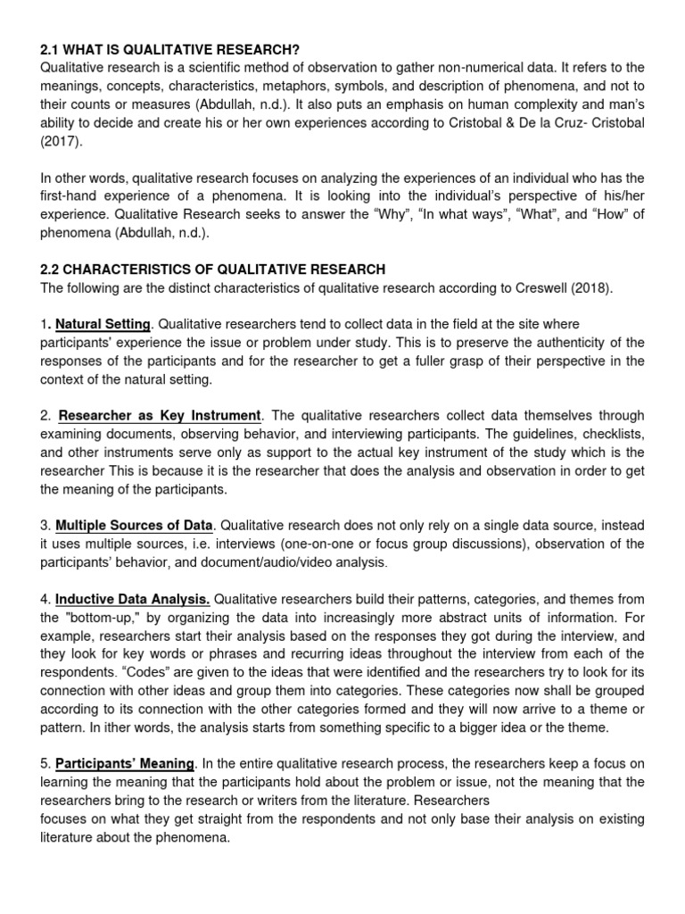 QUALITATIVE RESEARCH | PDF | Qualitative Research | Experience
