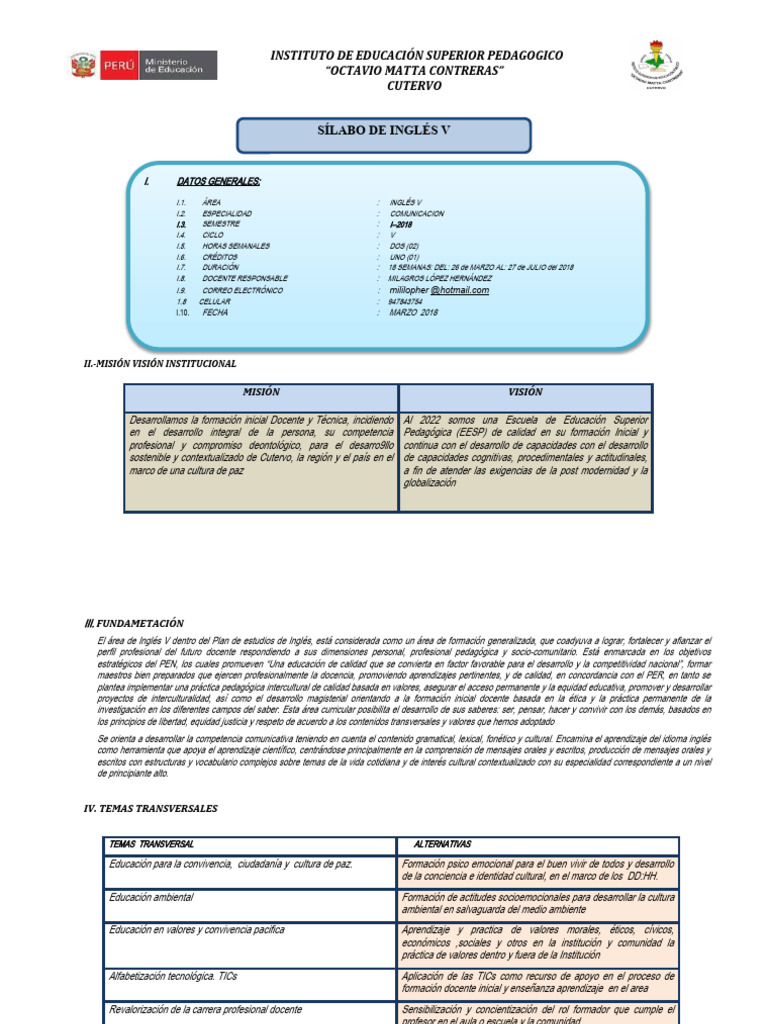 Ingles V | PDF | Maestros | Evaluación