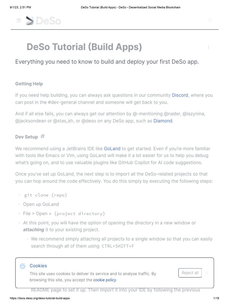 DeSo Tutorial (Build Apps) - DeSo - Decentralized Social Media Blockchain | PDF | Http Cookie ...