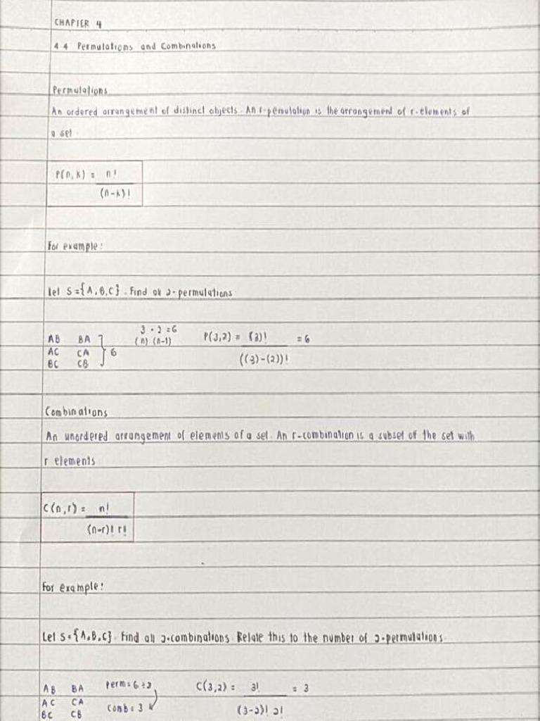 Permutations And Combinations Pdf