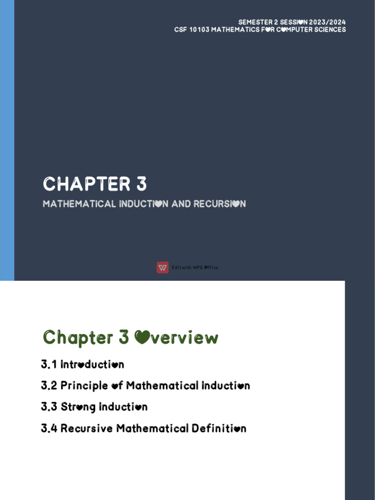 Chapter 3 Mathematical Induction and Recursion | PDF | Recurrence Relation | Recursion