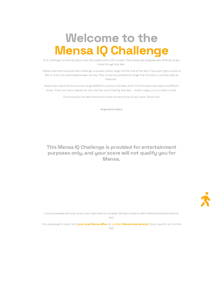 Mensa IQ Challenge - Mensa International | PDF | Intelligence Quotient