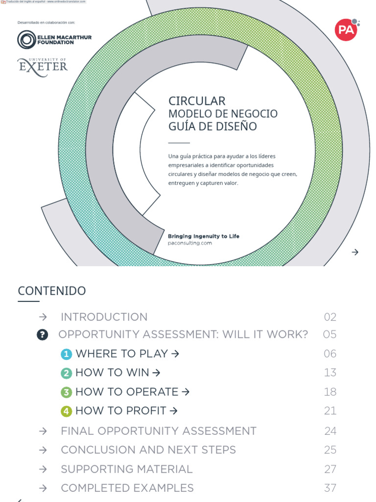 Circular Business Design Guide - 10.en - Es | PDF | Modelo de negocio ...